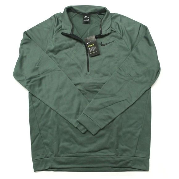 Nike | Shirts | Nike Quarterzip Pullover Sweatshirt Green Xlt | Poshmark